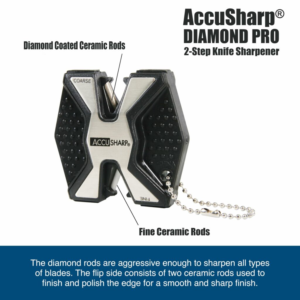 Accusharp Diamond 2-Step Knife Sharpener | GunfightersINC